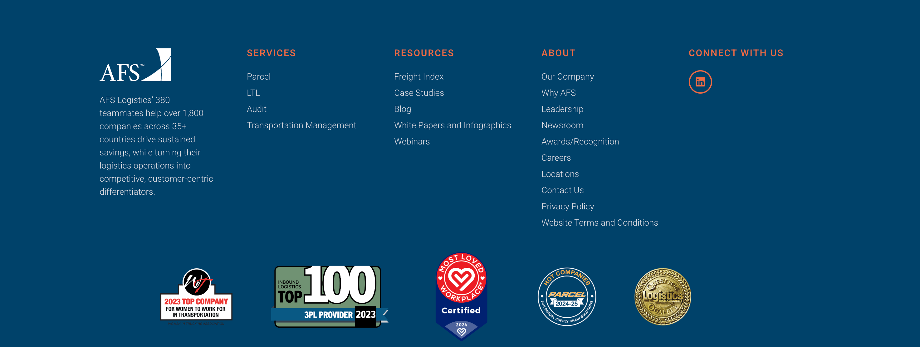 Logistics White Papers and Infographics - AFS Logistics